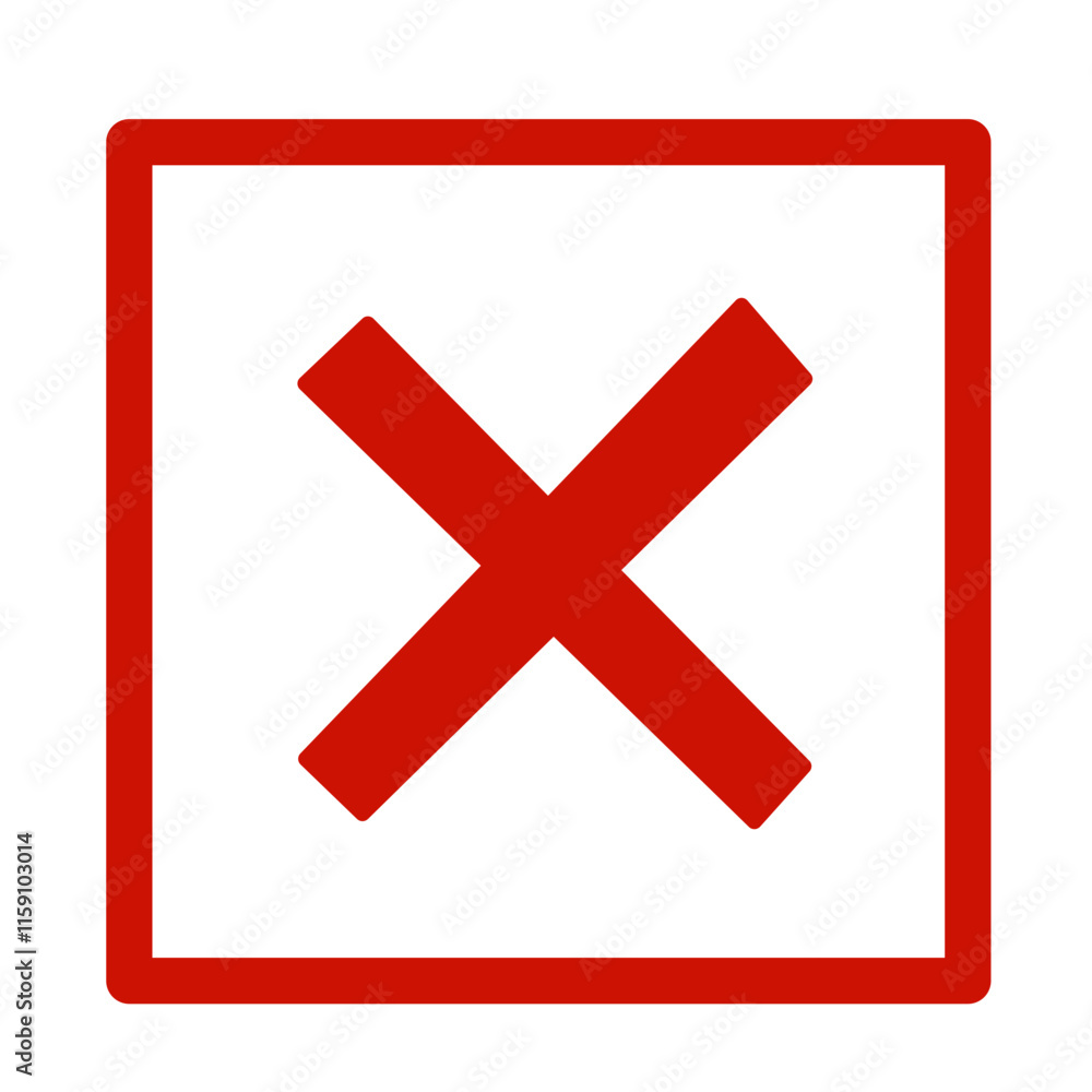 Check mark tick and cross button x mark green and red check box with ...