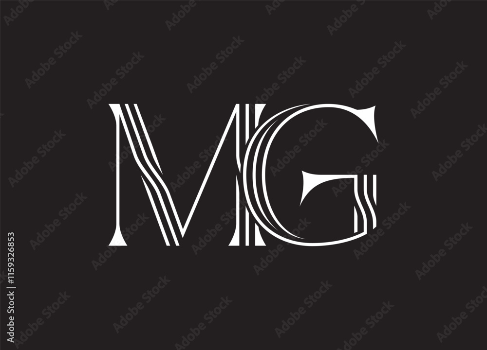 MG Logo Design Vector Template Stock Vector | Adobe Stock