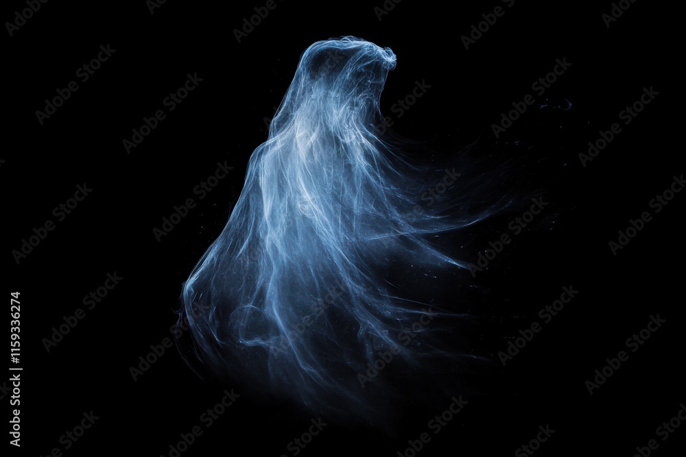 Astral projections with ethereal patterns and wisps, dark abstract ...