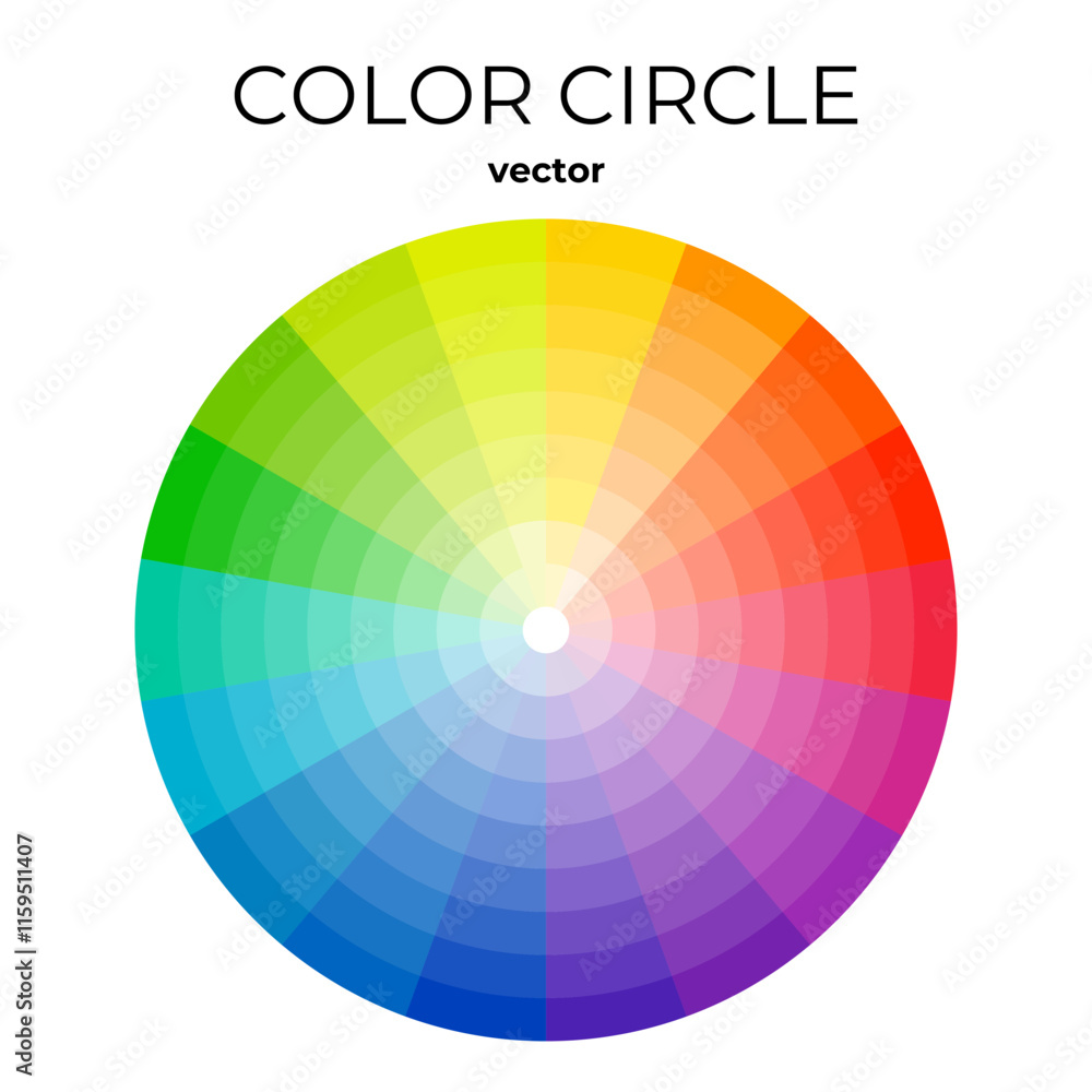 Color scheme circle. Color palette vector illustration. Primary colours ...
