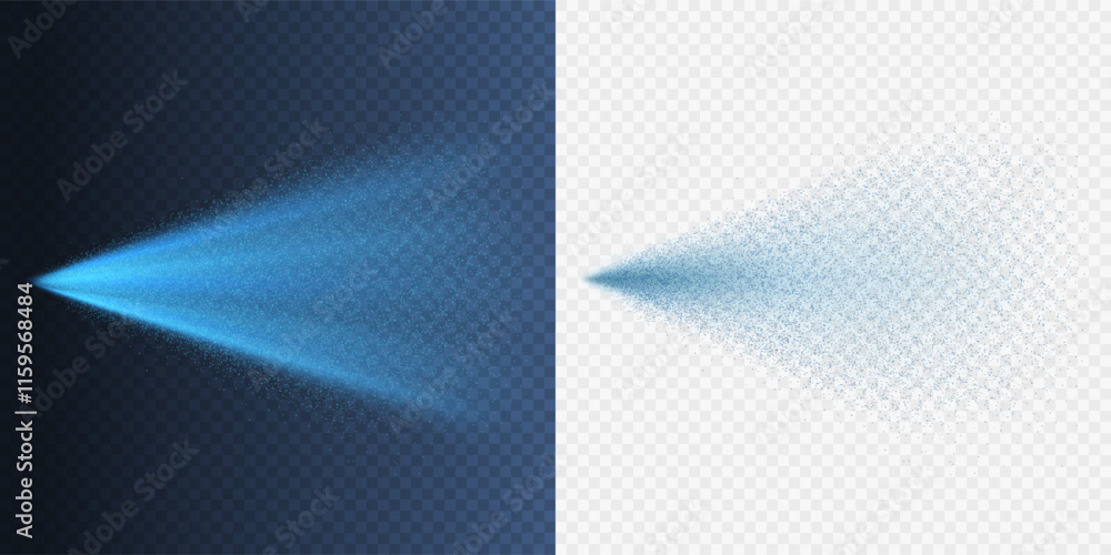 Vector de Stock Water spray effects isolated on transparent background ...