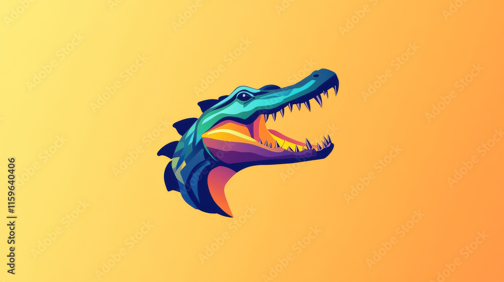 Vector logo crocodile. Brand logo in the shape of a crocodile Stock ...
