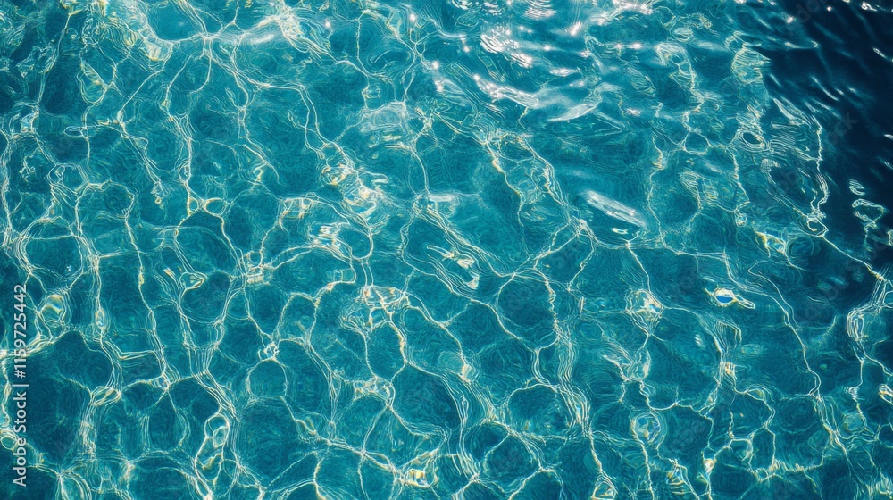 Ethereal abstract blue color water wave surface, pure natural swirl ...