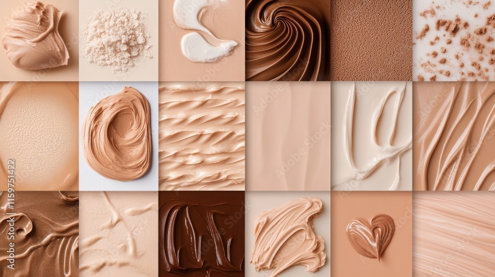 Color of the year 2025 Mocha Mousse. Mood fashion collage. Trendy ...