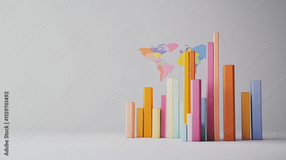 Breakdown of GDP by income levels. Featuring segmented bar charts for ...