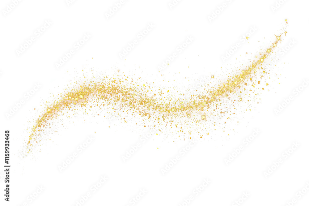 Gold glitter sparkly shiny stardust trail shimmering path of golden ...