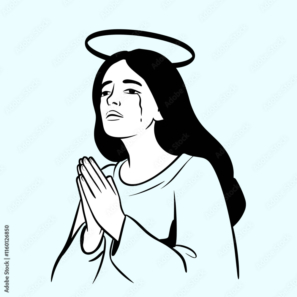 Our Lady Virgin Mary Mother of Jesus, Holy Mary, madonna, vector ...