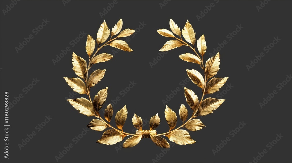 Victory laurel wreath design showcasing elegance and strength, a ...