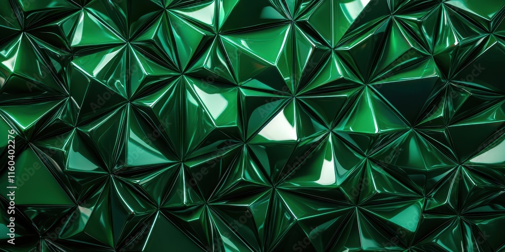 Green background with triangles Stock Photo | Adobe Stock