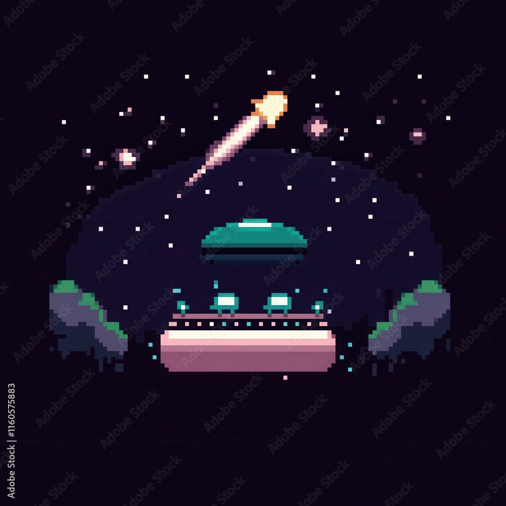 20241228122317list 32 A playful 8-bit pixel art of a glowing pixelated ...