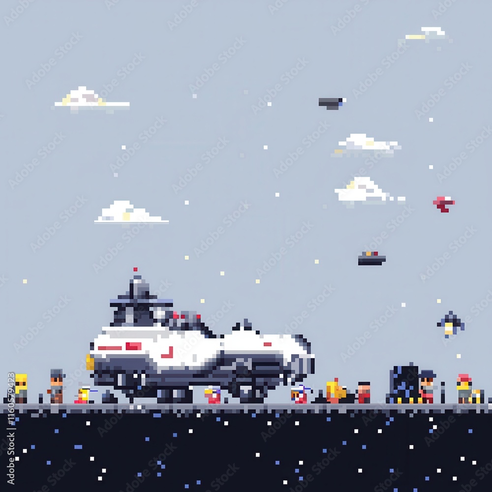 20241228122317list 56 A vibrant 8-bit pixel art of a glowing pixelated ...