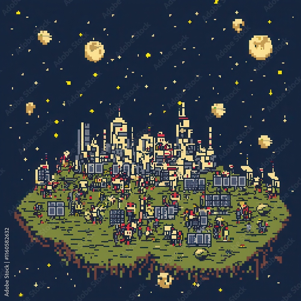 20241228122317list 78 An intricate 8-bit pixel art of a glowing ...