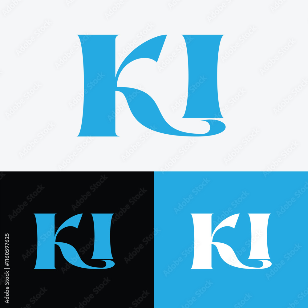 KI Symbol Logo Letter Icon Design Stock Vector | Adobe Stock