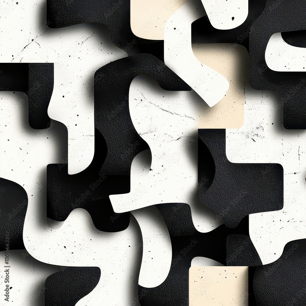 Bold typography with jagged edges and grainy textures, brutalist ...