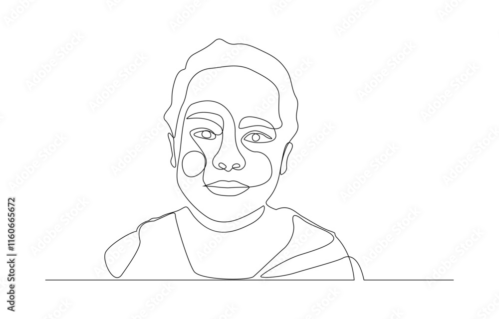 Baby boy sitting in continuous line art drawing style, Baby in womb one ...