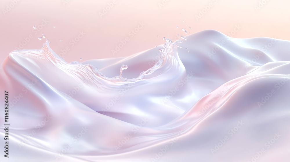Ilustración de Stock Milk, yogurt or cream isolated white wave splash ...