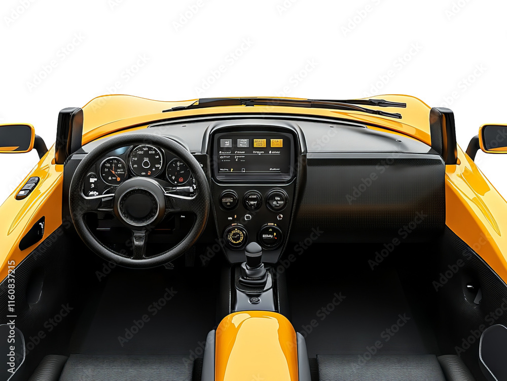 Detailed 3D Model of Racing Car Interior with Transparent Background ...