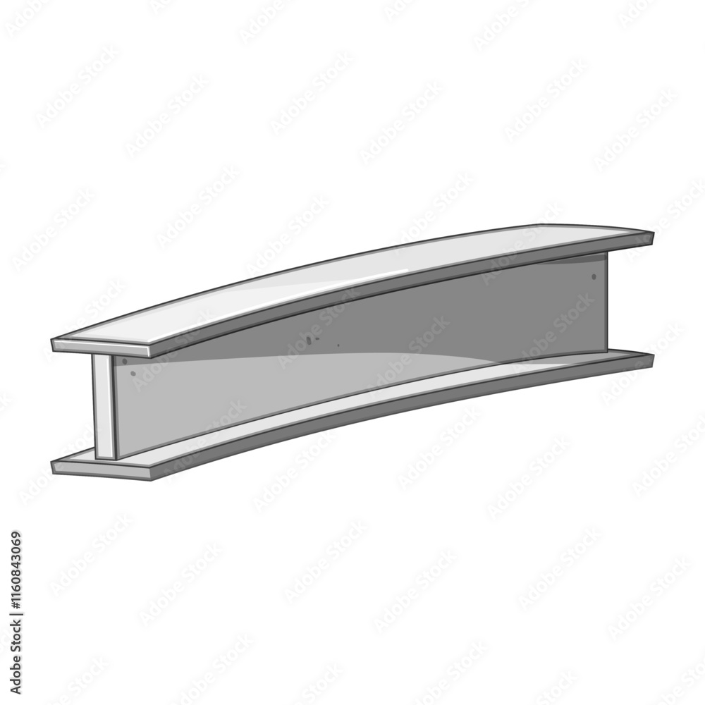construction steel beam cartoon. strength support, load structure ...