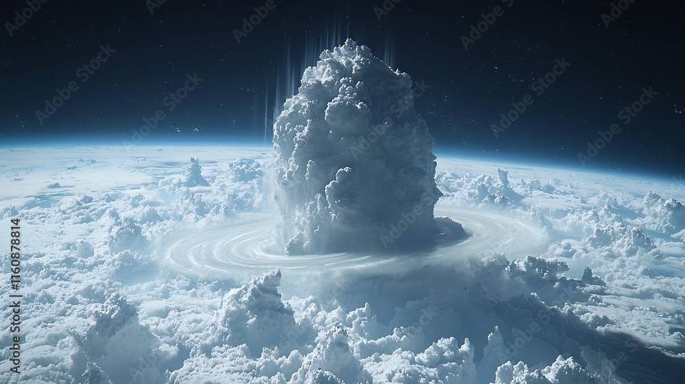 Captivating aerial view of a powerful storm system forming over the ...