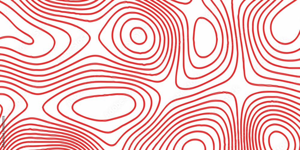 Red topography topology vector white background fresh contour map ...