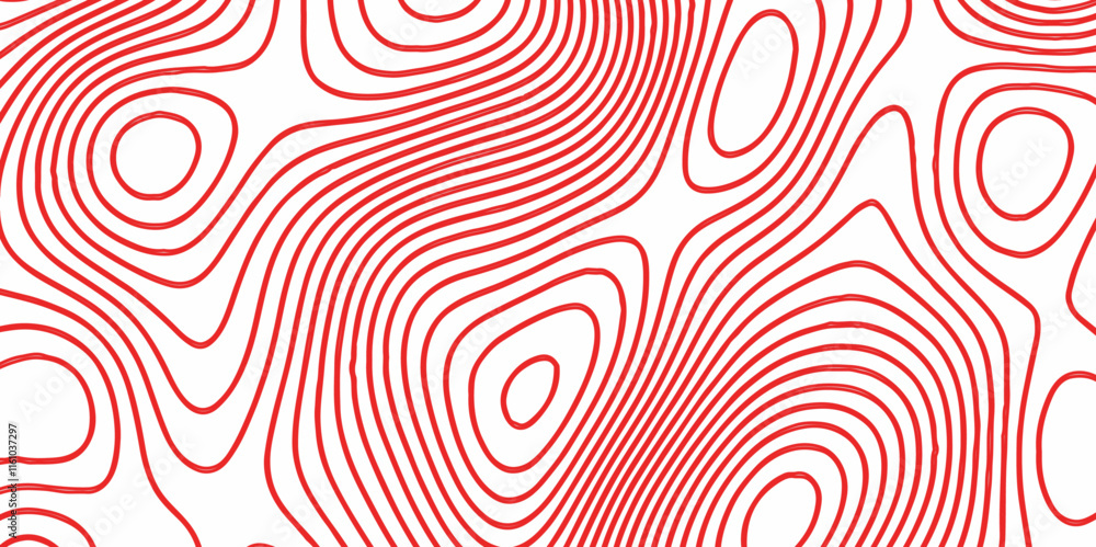 Red topography topology vector white background fresh contour map ...