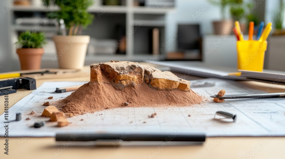 Mountain Erosion Field Study Model - A detailed model showing mountain ...