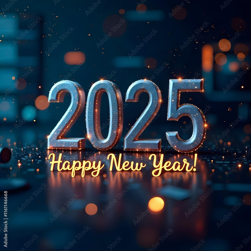Innovative 2025 Design for IT New Year Celebration: Bold '2025 ...
