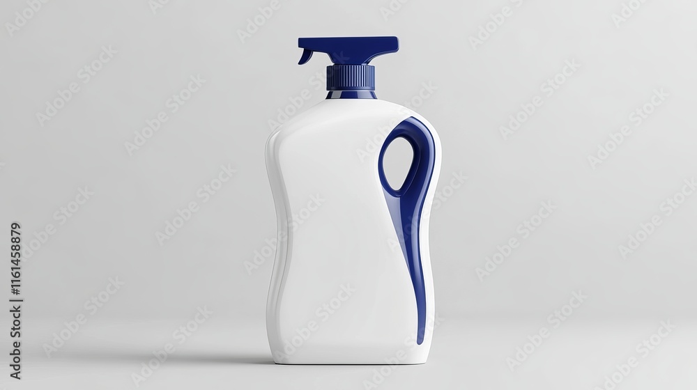 Realistic liquid detergent container mockup with label design Packaging ...