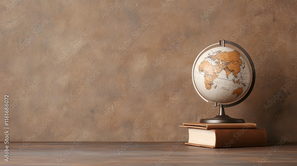 Exploring New Horizons: A Deflated Globe on a Stylish Executive Desk ...