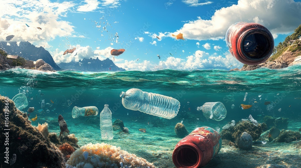 Underwater photography raising awareness of marine pollution and ...