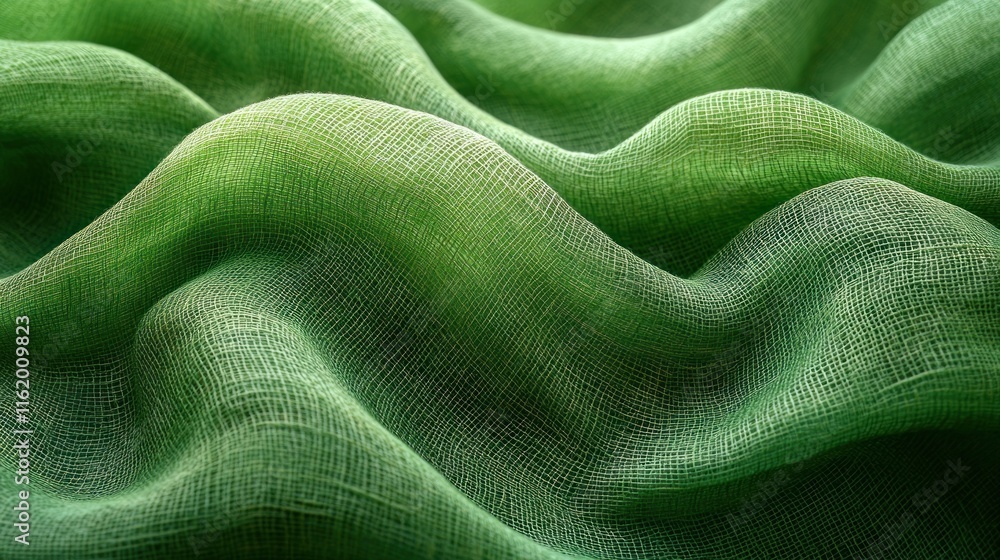 Draped green fabric texture background. Stock Photo | Adobe Stock
