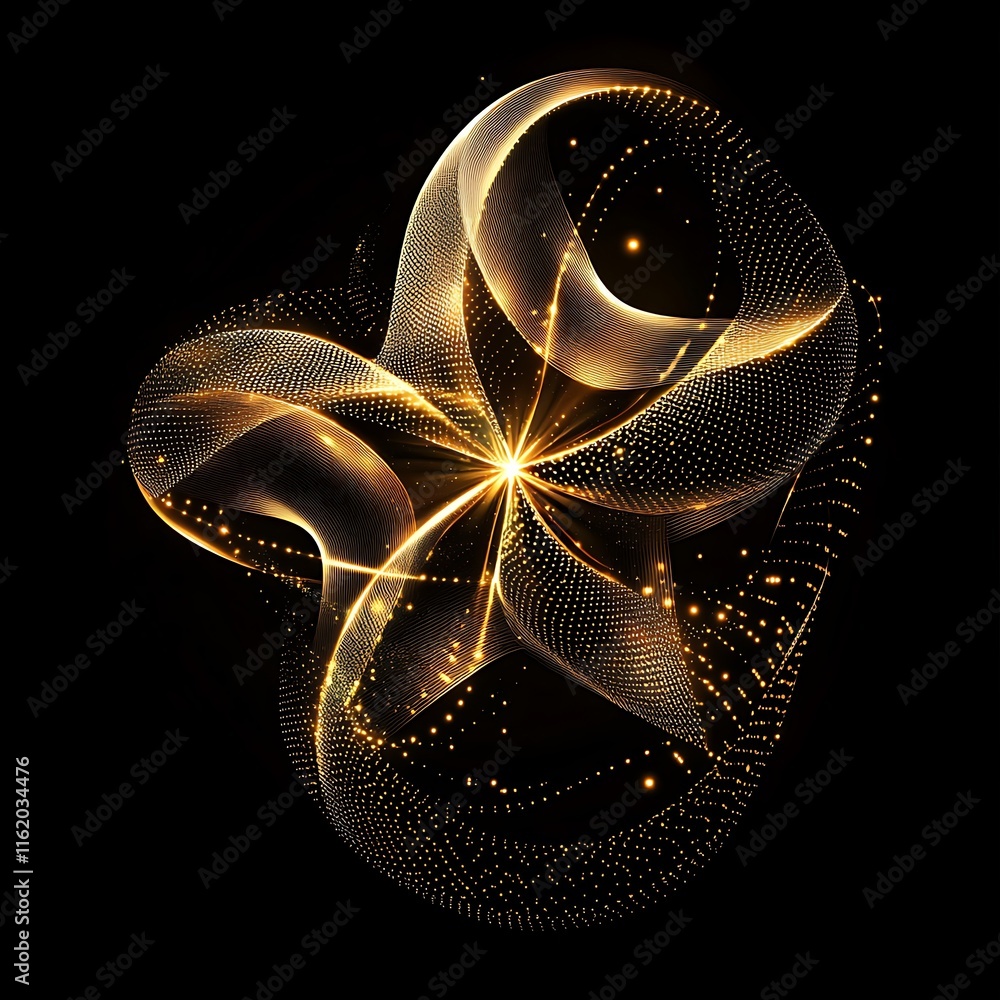Shiny gold star isolated on a transparent background, showcasing a clean and bright design with ...