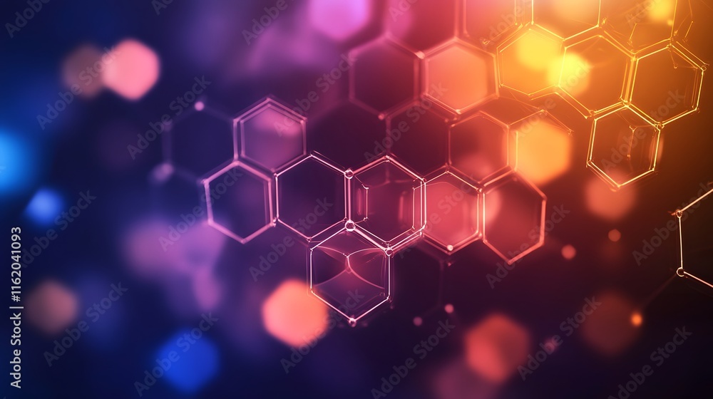 High contrast background with overlapping light and dark hexagons Stock ...