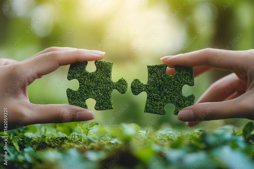 Стокове фото World environment day and ESG Concept of teamwork and ...