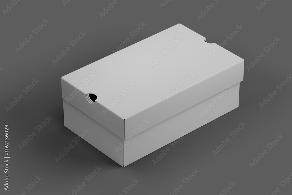 Simple and clean cardboard shoe box design, perfect for retail and ...