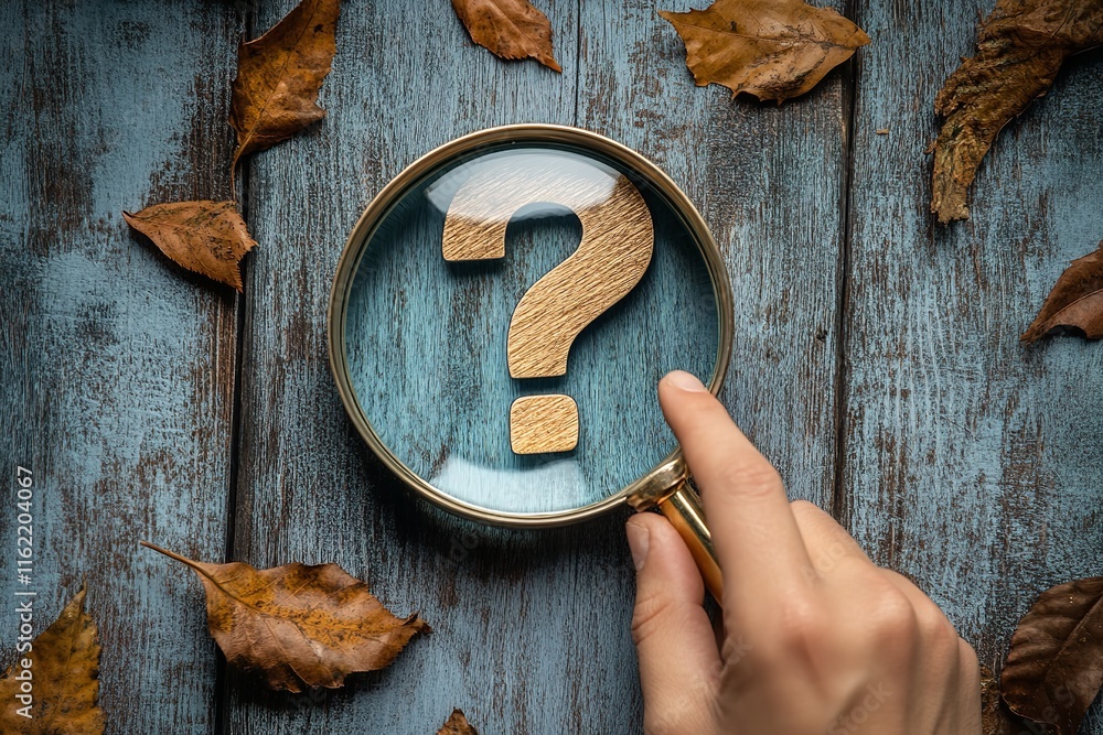 The concepts of question marks and root cause analysis. A big question ...