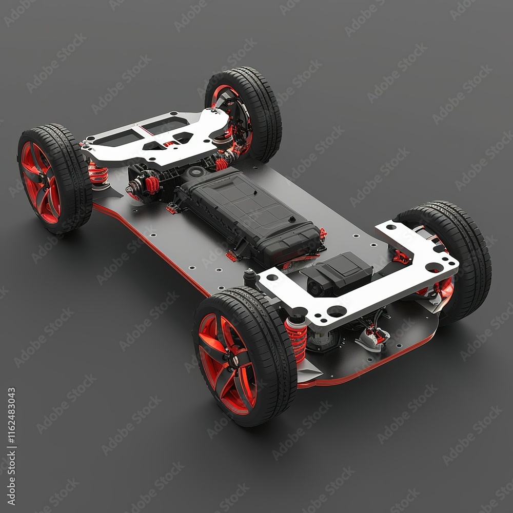 Electric Scotter chassis, to reveal the battery pack, motor, and other ...