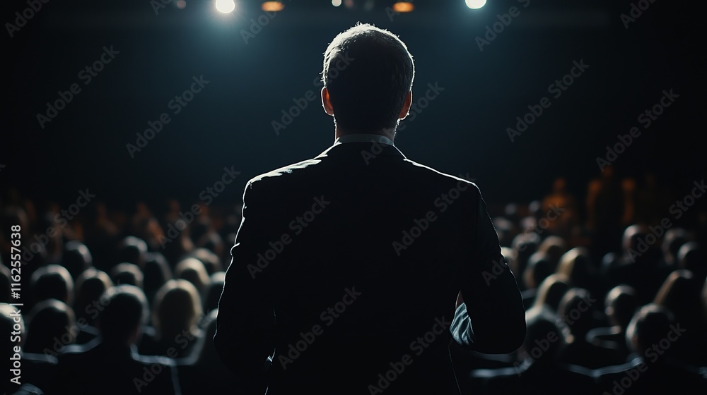 Emotional hug day celebration with an engaging speaker addressing a ...