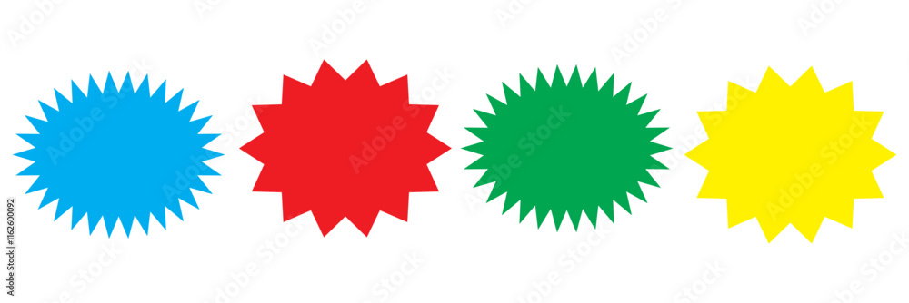 starburst splash symbol. bomb signs sticker for apps and websites with ...