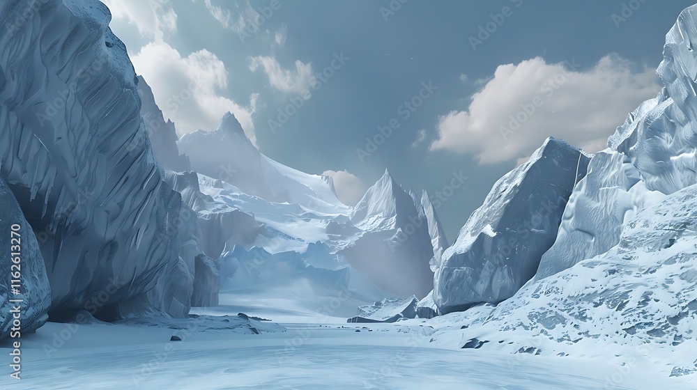 Glaciers are massive, slow-moving rivers of ice formed over centuries ...