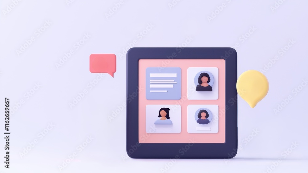 Influencer marketing social media concept. Digital tablet displaying ...