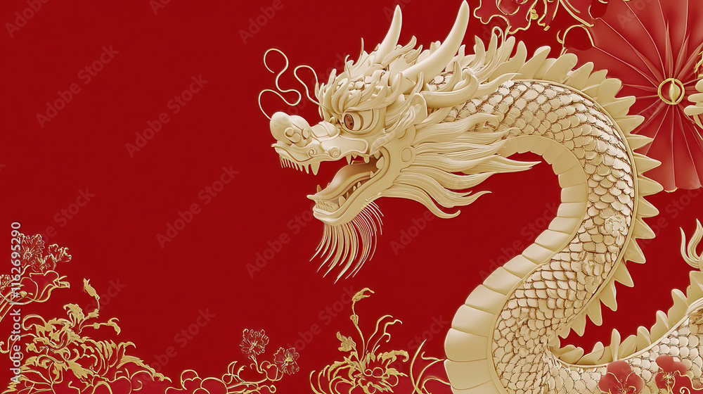 Chinese New Year is filled with vibrant symbolism. Elegant White Dragon ...