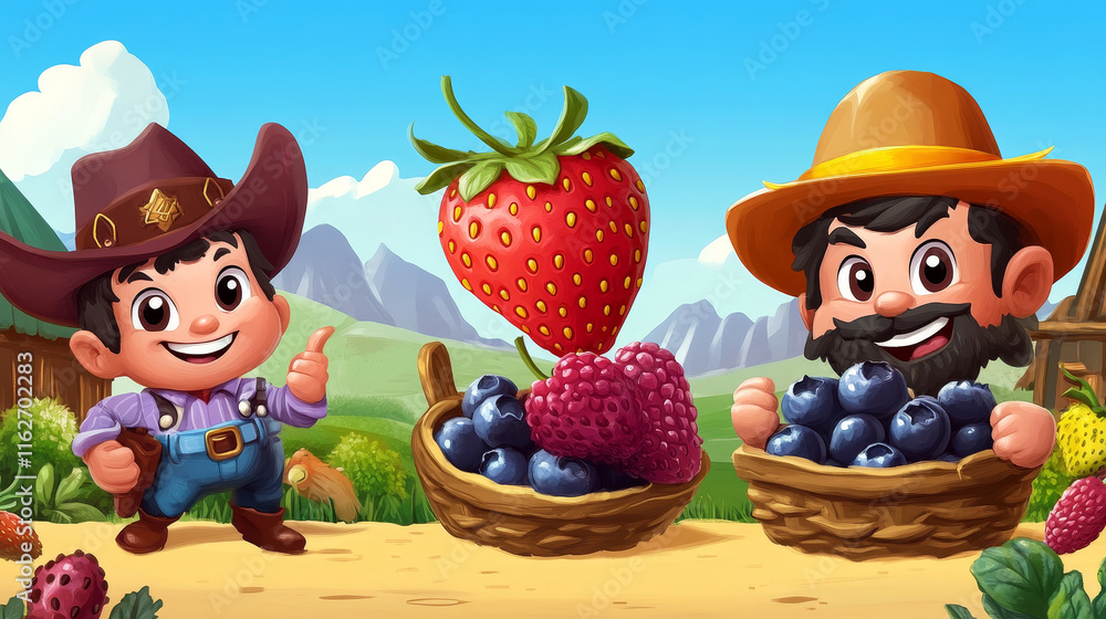 Sudoku kids game Wild west ranger, cowboy and bandit berry characters ...