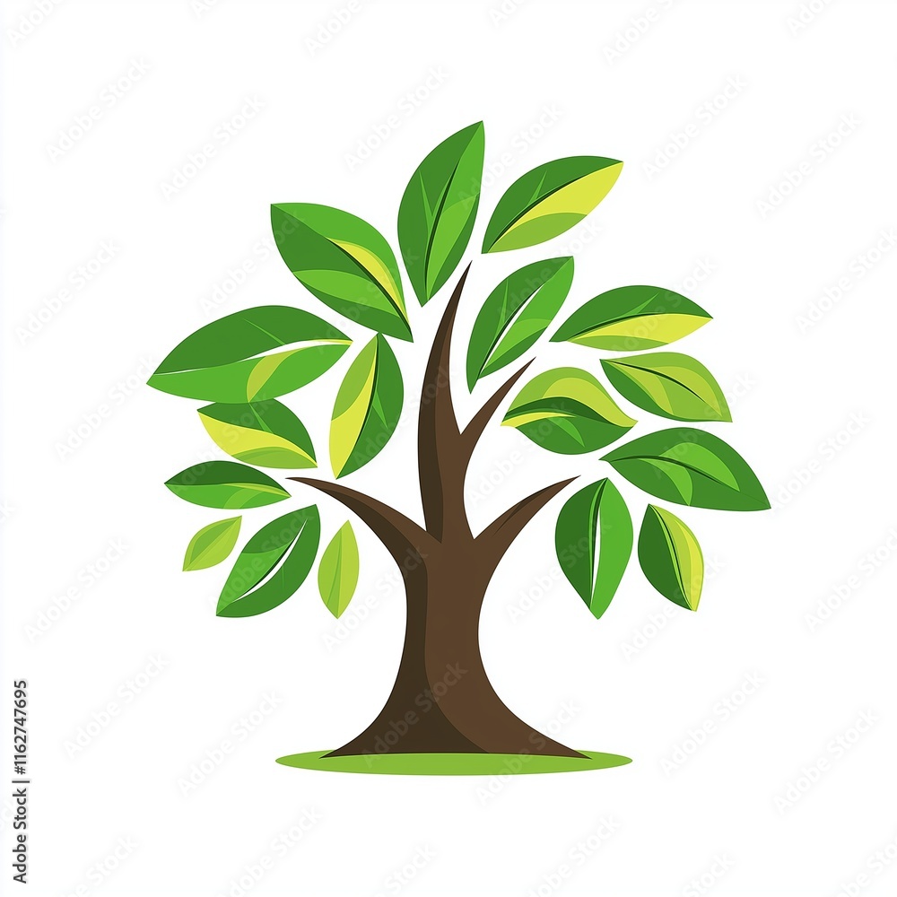 Logo, vector logo of a date tree, simple shapes, green and brown color ...
