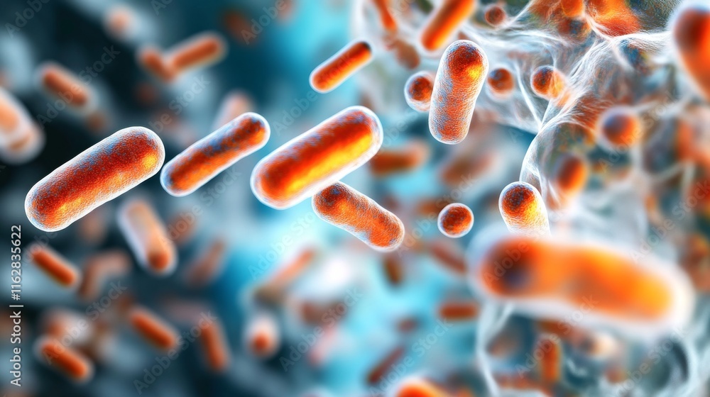 Microscopic view of colorful bacteria, showcasing their unique shapes ...