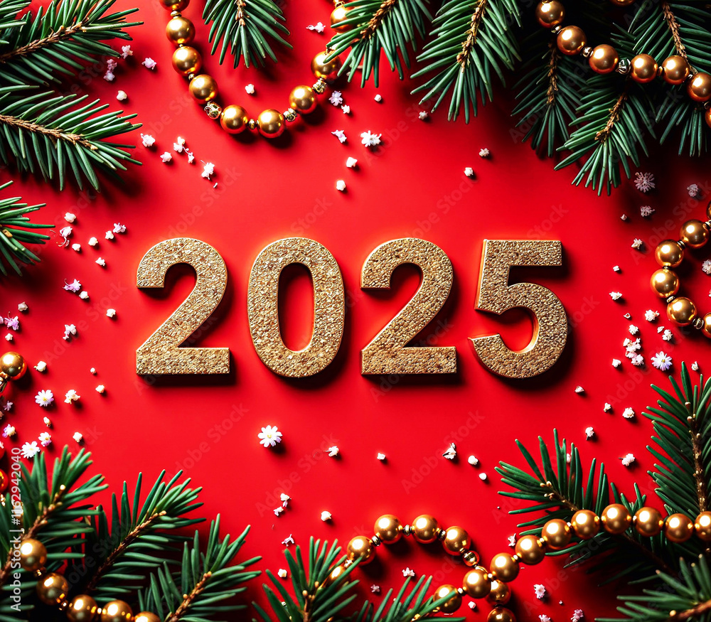 Foto de Stock Join us to celebrate the arrival of New Year 2025, amidst ...