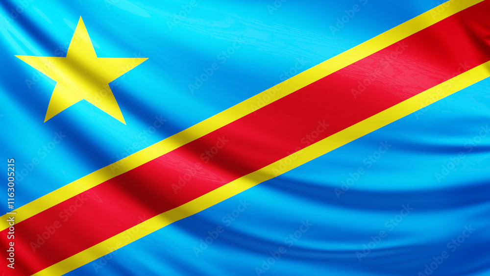 Stock-Foto „democratic republic of congo flag picture, close-up shot of ...