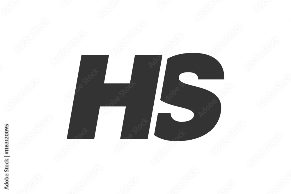 HS Techno Editable Font Logo For Corporate Branding. Bold, Futuristic ...
