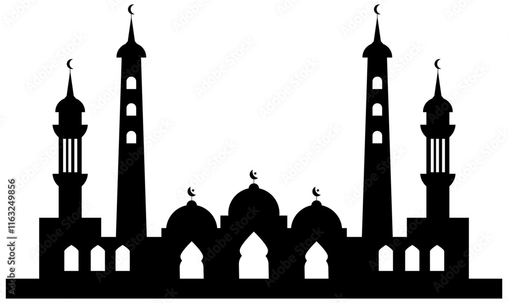 Masjid siluet, islamic mosque element, islamic architecture, mosque ...