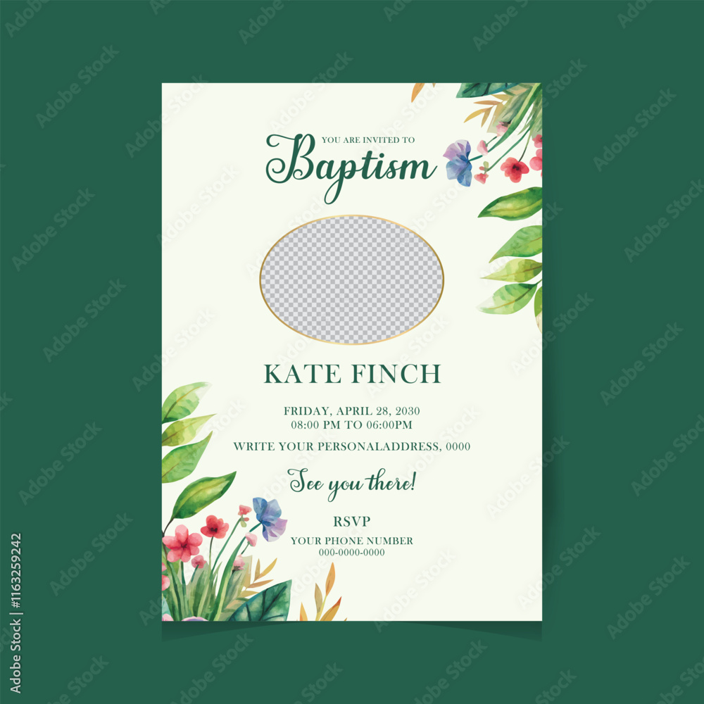Baptism background. Baptism template. Baptism Invitation Card Design ...